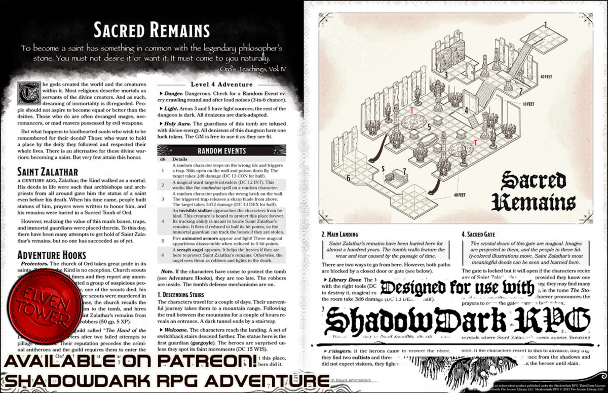 680 The Sacred Remains - – Lv4 Isometric Shadowdark Adventure